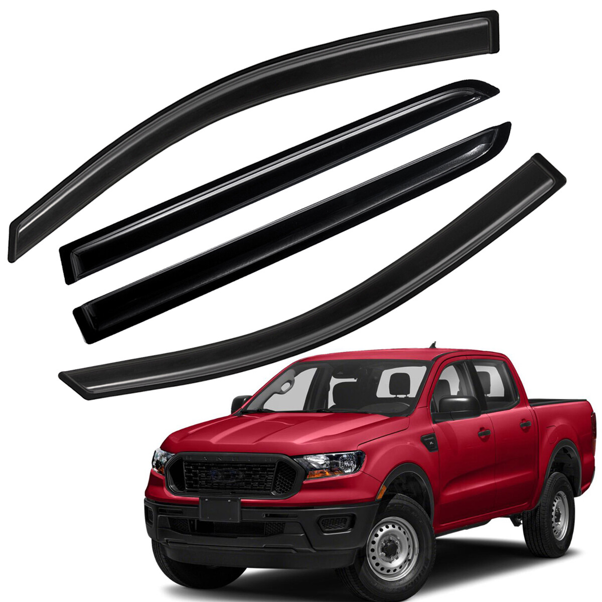 For 2019-2025 Ford Ranger Super Crew Cab Vent shade Rain Guard Window ...