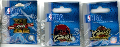 3 Cleveland Cavaliers NBA basketball pins - 40 seasons - logo - sport ...