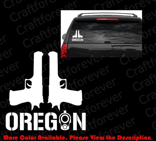 OREGON 1911 Barrel Sticker Car Windows Decal Vinyl 2A CCW FA058 | eBay