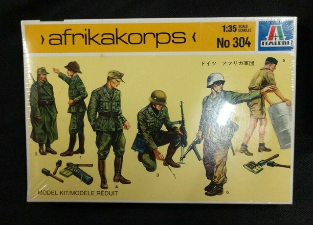 Italeri 1/35 Scale WWII Military German Army Afrikakorps 7 Figures ...