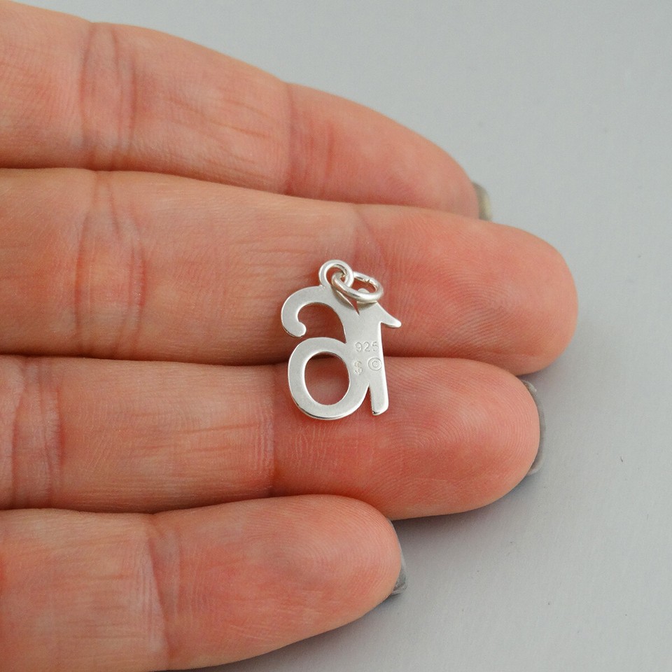 Number 16 Charm Sterling Silver for Bracelet 925 Sweet Birthday Sixteen ...