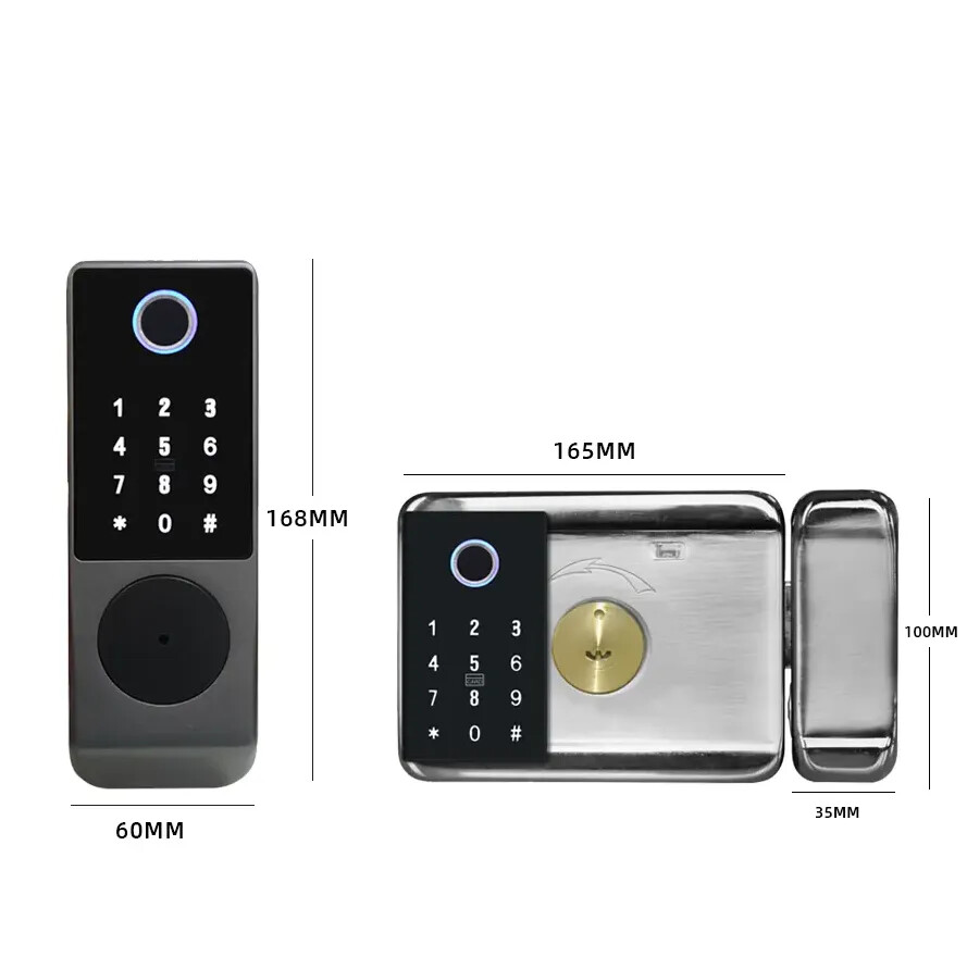 Waterproof Smart Lock Wifi Double Side Fingerprint Lock Gate Electronic ...