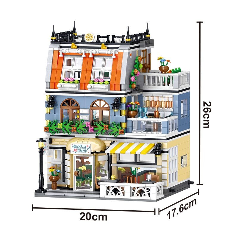 City Street View Building Blocks CAFE Shop Garden Restaurant Store Architecture | eBay