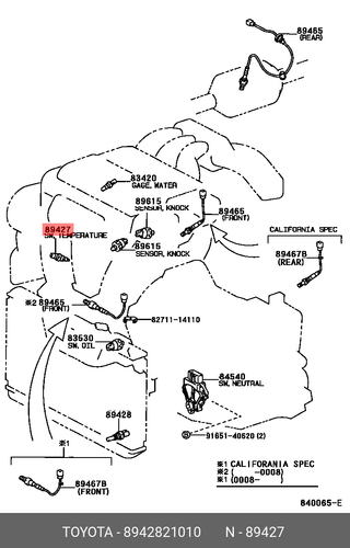 Genuine OE Heat Sensor 8942821010 for Toyota 89428-21010 | eBay.de