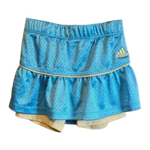 Adidas Skort Athletic Workout Running Blue Yellow Toddler Girl's Size ...