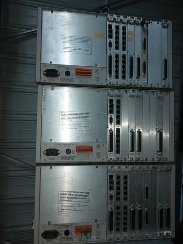 Lot of 3 Zhone Premisys IMACS 800 systems Chassis +CPU 8801 WAN 8810 ...