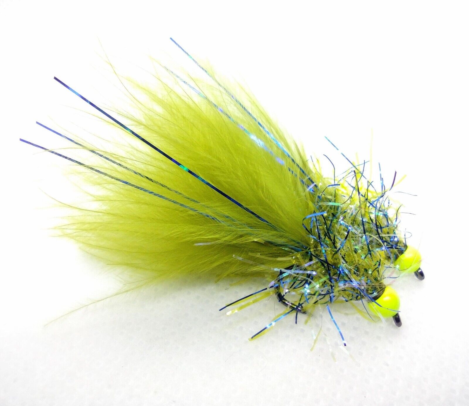 Blue Flash Damsel Fly, Set 12 Lures Flies, Olive Nano UV Straggle ...