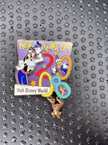 WDW New Years Day 2008 Goofy Donald Chip Dale Dangle Disney Pin Vintage ...
