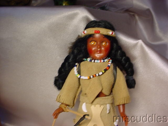 NATIVE AMERICAN BROWN HARD PLASTIC DOLL WITH TENT | eBay