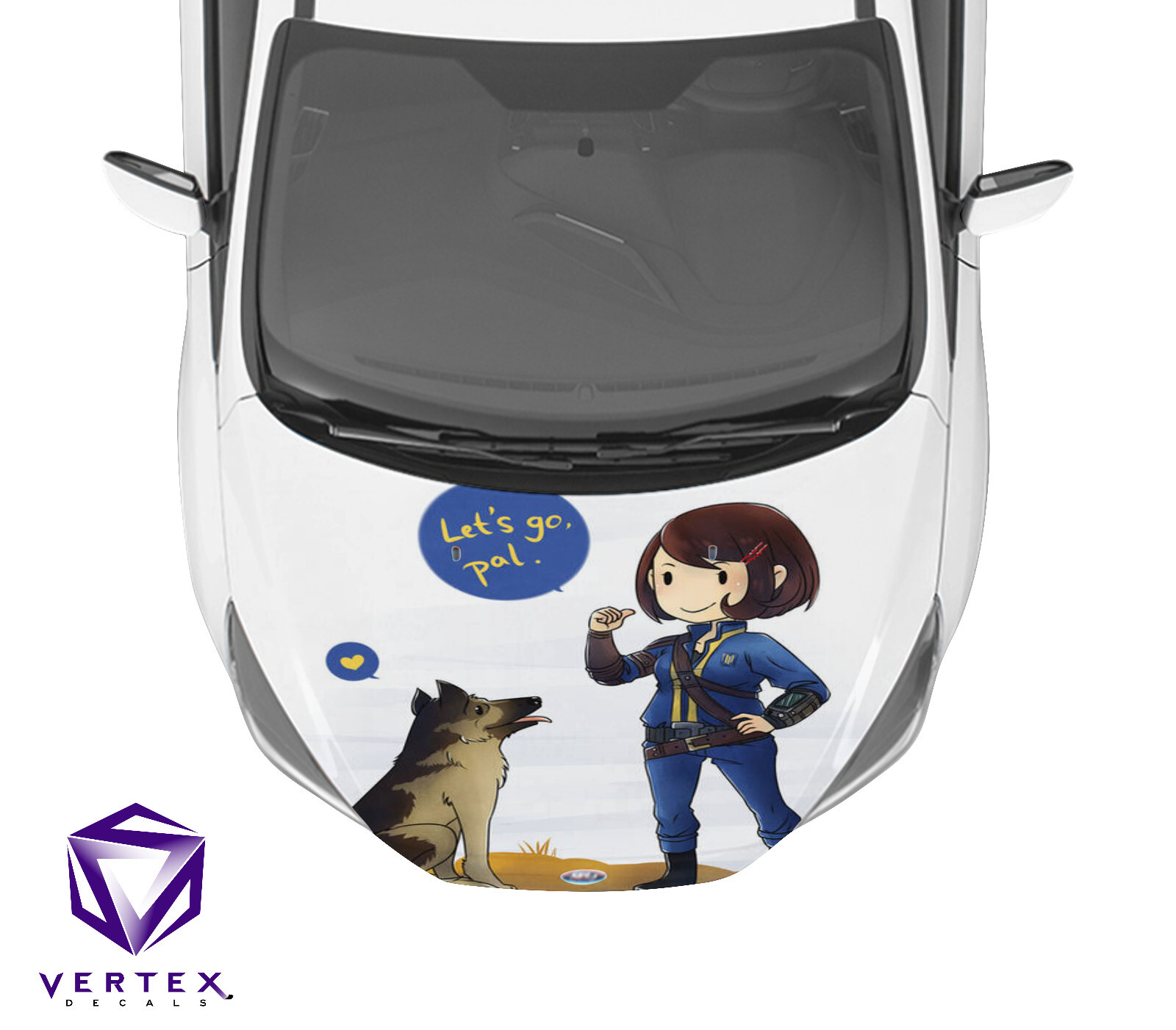 Fallout Vault Girl Hood Wrap Weatherproof Vinyl Decal 50"X60" 1-YR ...