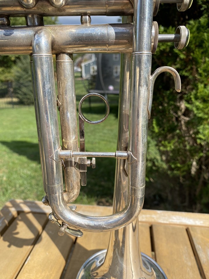 Vintage Vincent Bach Mercedes II Silver Trumpet W/ Hardshell Case FREE ...