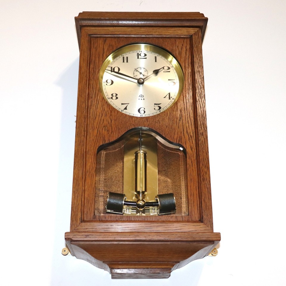 ATO HALLER & BENZING Antique Wall TOP Clock 1920s Electric SUPER RARE ...