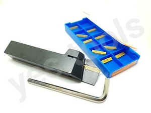 16mm Indexable Parting Off Tool Right Hand Lathe + 10 3mm Carbide ...