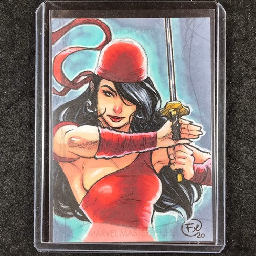 2020 Marvel Masterpieces ELEKTRA Artist Sketch 1/1 Art of EFFIX | eBay ...