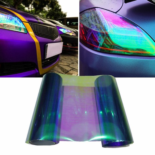 Chameleon Light Blue Car Headlight Tint Film Tail Fog Light Vinyl Wrap ...