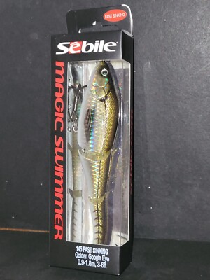 SEBILE MAGIC SWIMMER 145 FAST SINKING GOLDEN GOOGLE EYE | eBay
