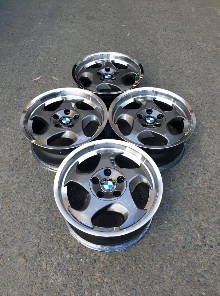 17” BMW Style 21 Throwing Star Replica Wheels 17x8 & 17x9 5x120 E34 E28 ...