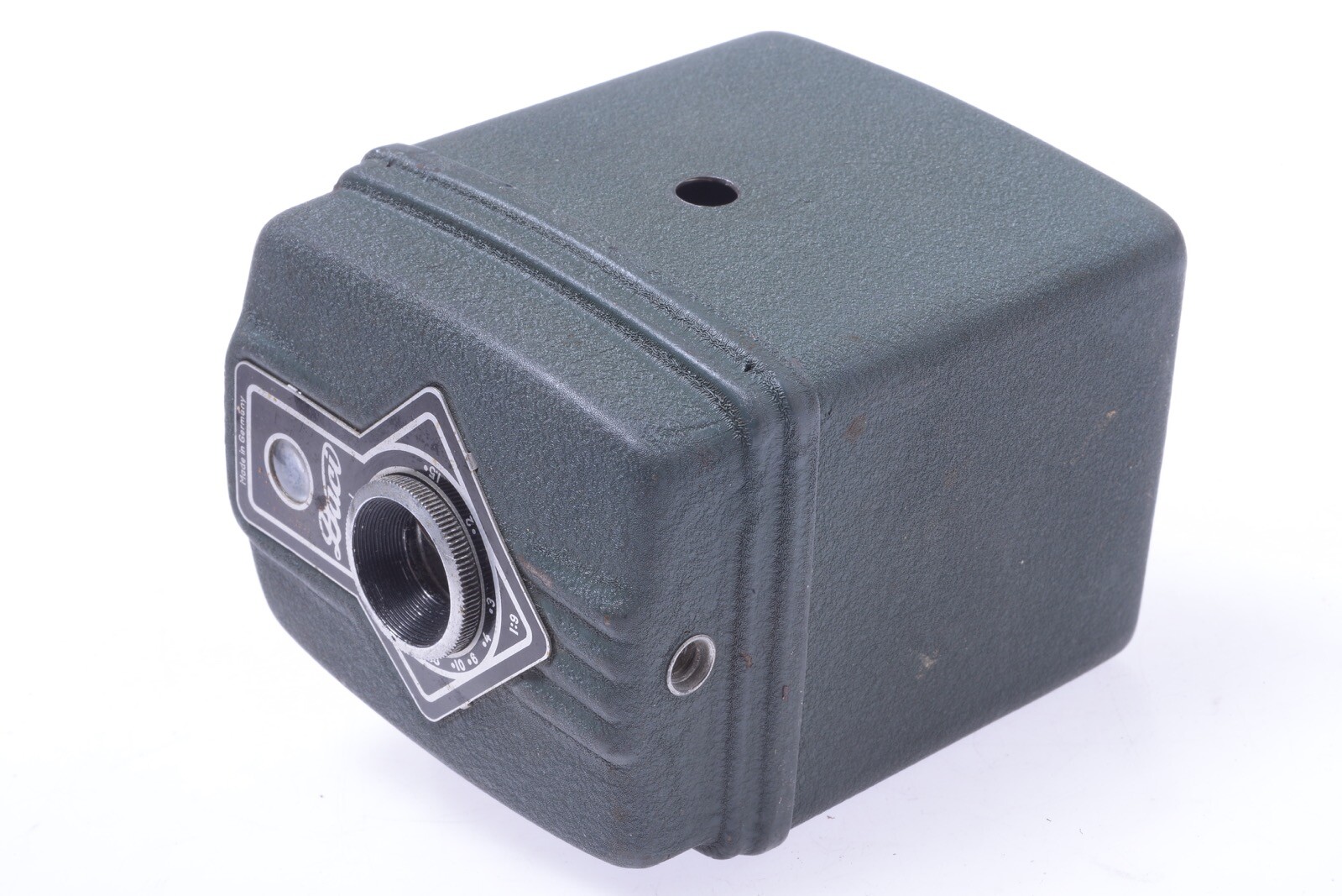 DACORA DACI ROYAL BOX GREEN COLORED METAL CAMERA 6X6CM 120 ROLL FILM ...
