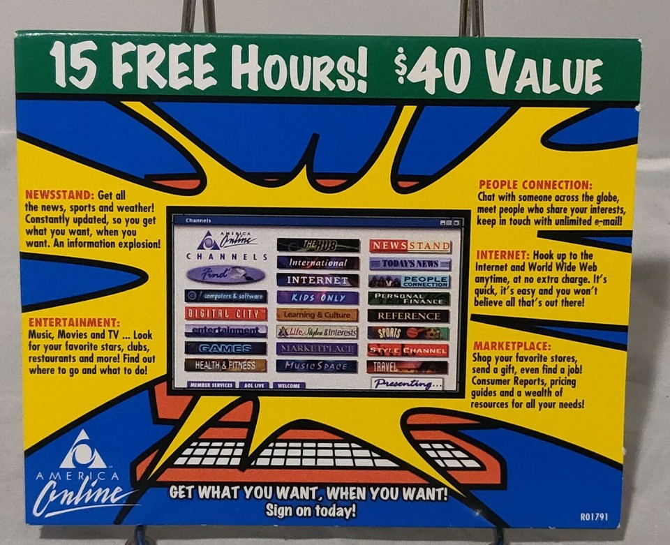 America Online AOL 3.5" Floppy Disk version 3.0 (Windows) copyright ...