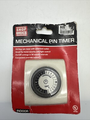 Shop Basics 24 HOUR Mechanical Pin Timer (U001) | eBay