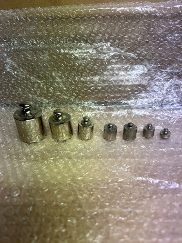 Vintage Laboratory Scale Weights Apothecary 7 Set 2g 5g 2-10g 20g 50g ...