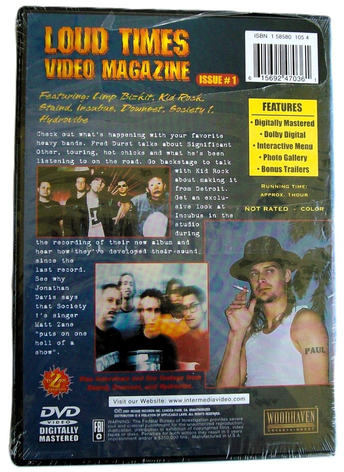 Loud Times Video Magazine - Issue #1 - Limp Bizkit/Kid Rock/Incubus ...