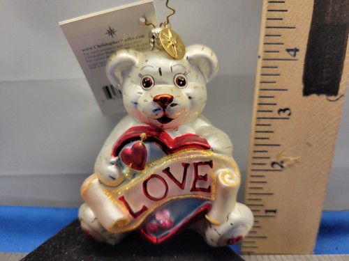 Love Ornament "Teddy Valentine" Radko German Glass Very Rare Retired 02 ...