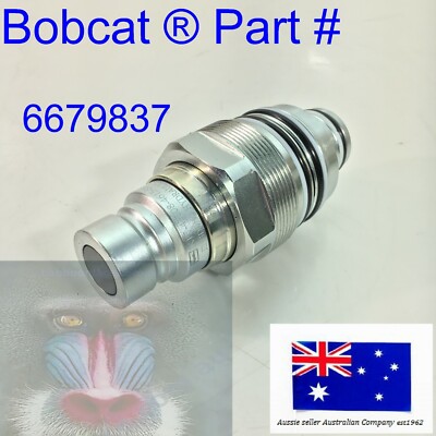 Bobcat Male Hydraulic Flat Face Quick Coupler 6679837 46mm 1 13/16 ...
