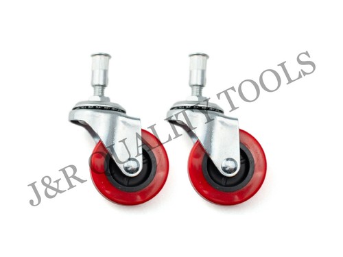 2 Pieces 2" Replacement Caster Wheel for Creeper Swivel Chrome Plated ...