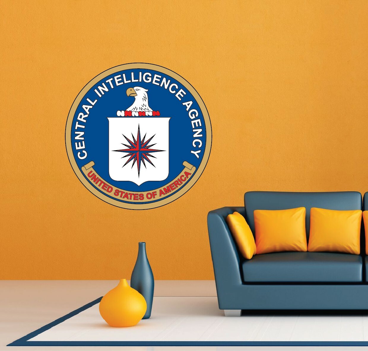 Central Intelligence Agency CIA Seal USA Wall Room Decor Sticker Decal ...