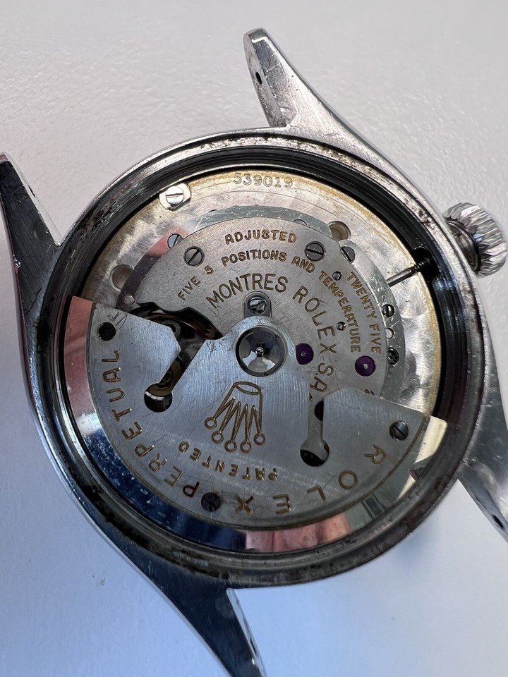 1954 Rolex Oyster Perpetual Ref 6580 Stretch Rivet Bracelet Cal. 1030 ...