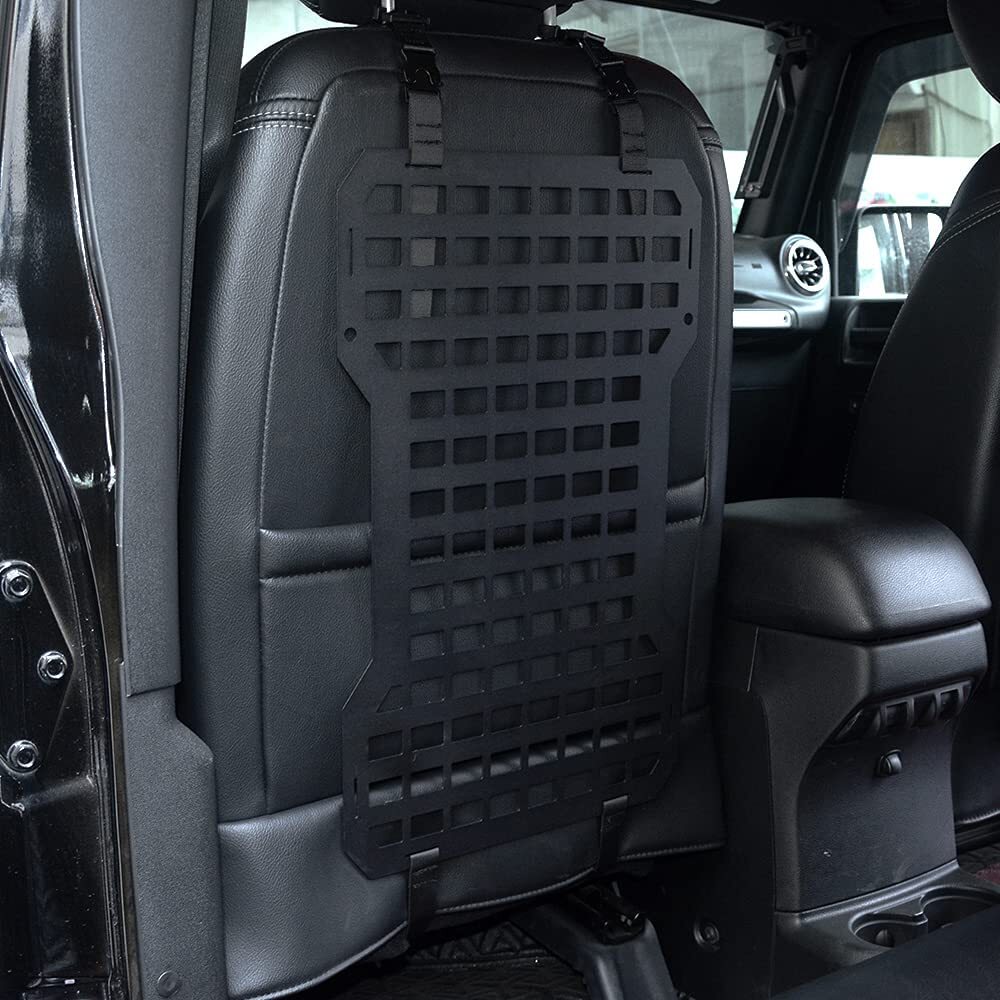 2pcs Tactical Rigid Aluminum Molle Panel Seat Cover with 3 Storage ...