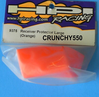 HPI Receiver Cover Large Rubber Orange (1) 9075 RC Part | eBay