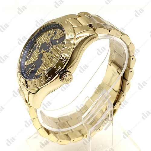 Michael Kors MK6243 Layton Blue Gold Crystal Pave Dial Women's Fashion ...