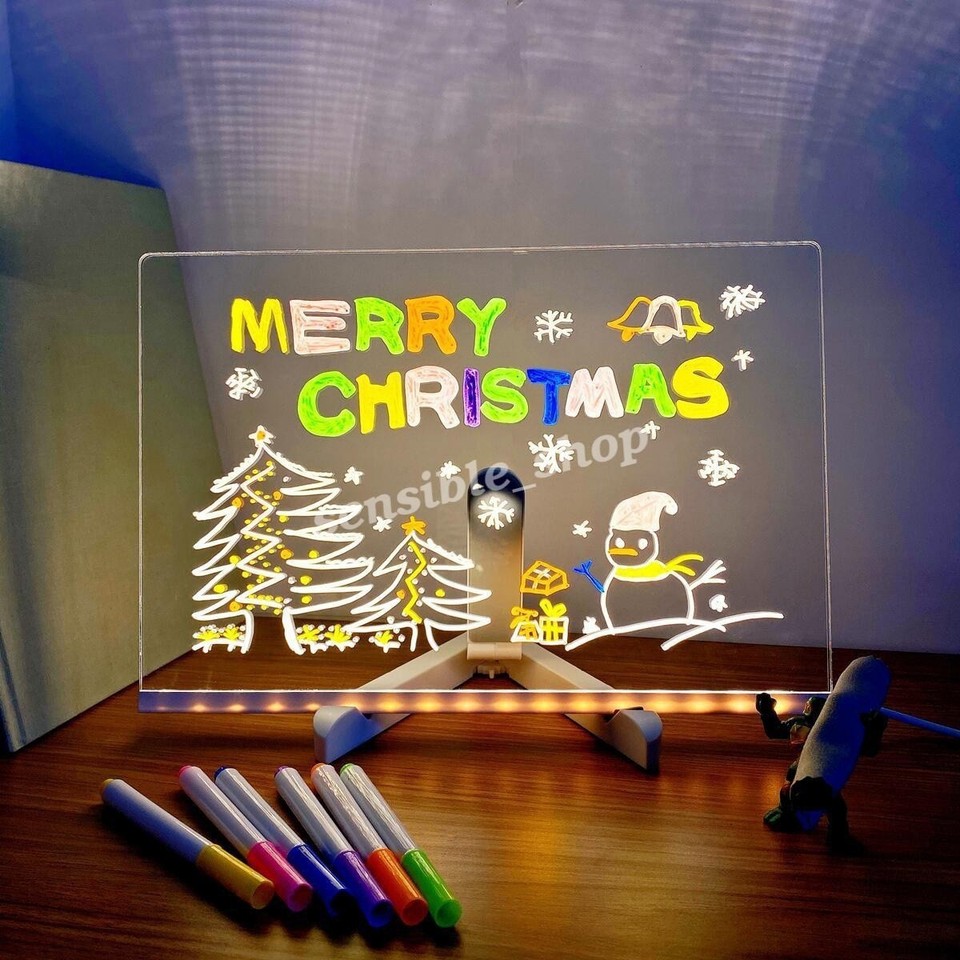 USB powered Light Up Acrylic Message Board LED Drawing Board Kids ...