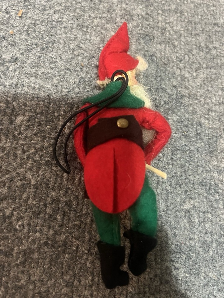 Vintage Father Christmas 6" Felt Christmas Ornament | eBay