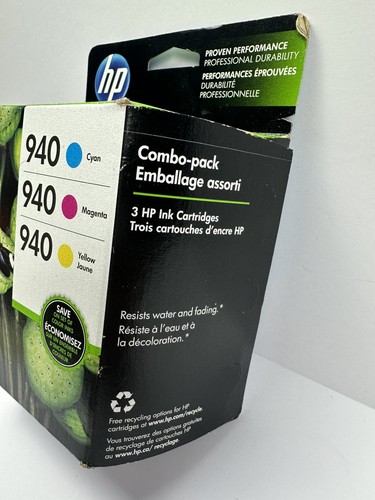 Genuine HP 940 Ink Cartridge -3 Pack (C/M/Y) NEW/Expired (CN065FN140 ...