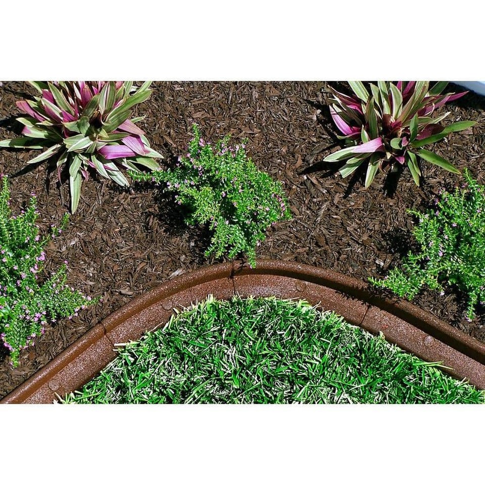 EcoBorder 4 ft. Brown Rubber Landscape Edging (6-Pack) | eBay