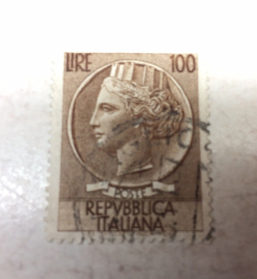 Italian Stamp 100 Lire With Water Mark | eBay