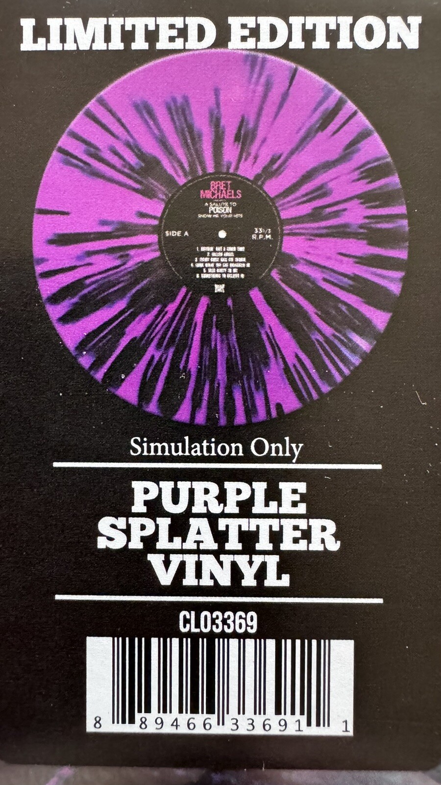 A Salute to Poison-Show Me Your Hits-Purple/Black Splatter by Michaels ...