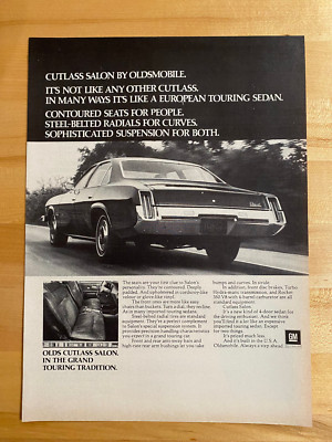 1973 Oldsmobile Cutlass Salon Print Ad a touring tradition! | eBay