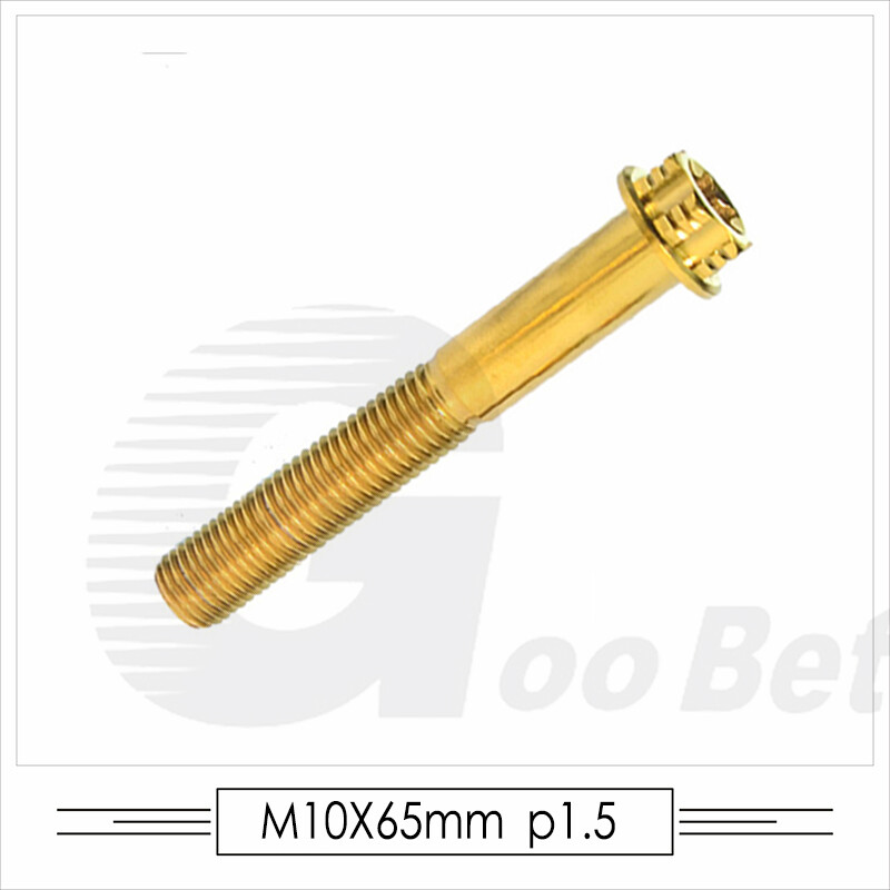 M10 x 25mm-85mm Twin Drive Titanium Flange Head Torx Bolt Motorcycle ...