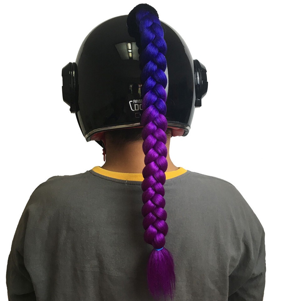 Gradient Ramp Helmet Braids / Ponytail Motorcycle Bike PC Helmet Hair 1 ...