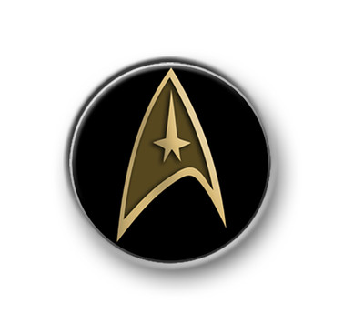 STAR TREK LOGO / 1” / 25mm pin button / badge / Next Generation / DS9 ...