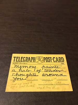 HUMOR - POSTED POSTCARD - TELEGRAPH POST-CARD NO 29........SLOT 163 | eBay