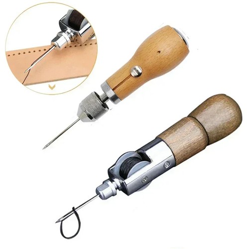DIY Leather Sewing Awl Kit Waxed Thread Leather Craft Edge Stitching ...