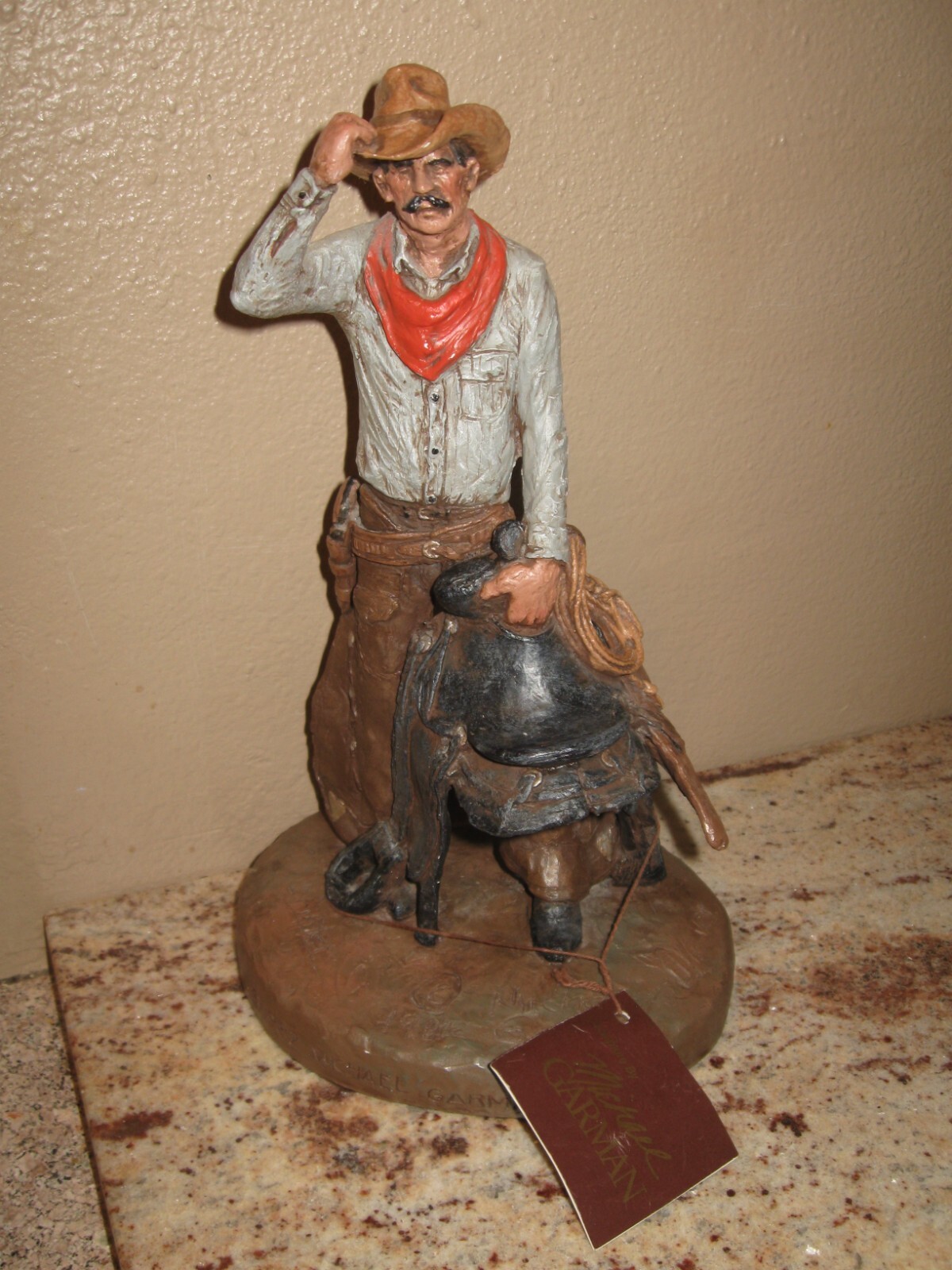 Michael Garman 1982 “Drifter” Cowboy, Guns, Rope & Saddle Signed ...