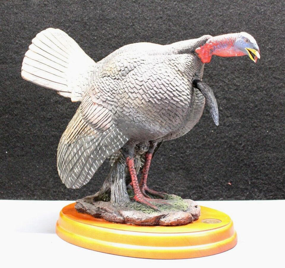 VINTAGE National Wild Turkey Federation Turkey Resin Statue (SET OF 2 ...