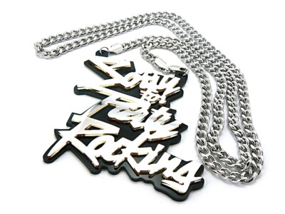 Sorry For Party Rocking Necklace Reflective Acrylic 36 Inch Cuban Chain ...
