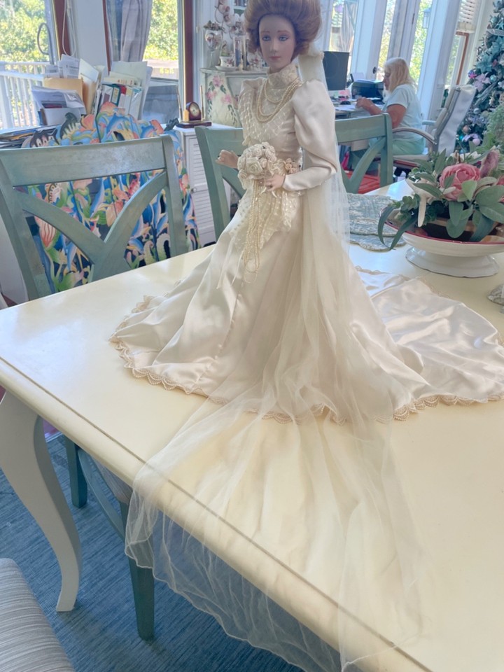 1987 Gibson Girl Franklin Mint Porcelain Heirloom Bride Doll 22” | eBay